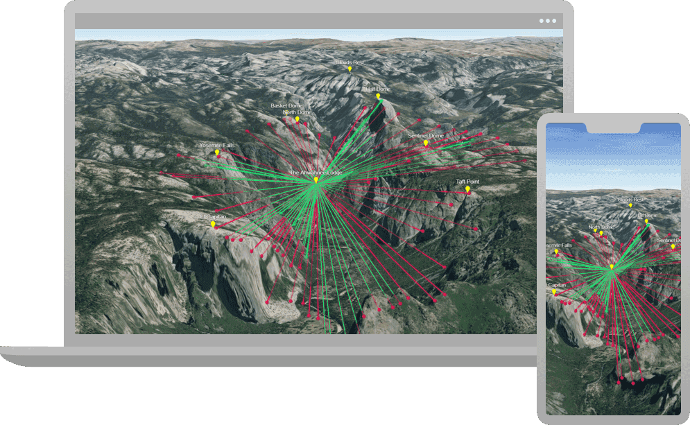 Display a line of sight | Documentation | Esri Developer