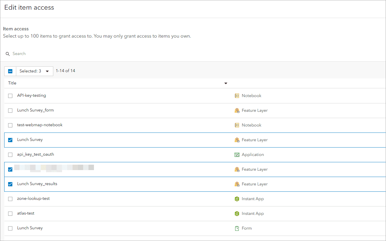 Tutorial: List items scoped to an API key | Documentation | Esri Developer
