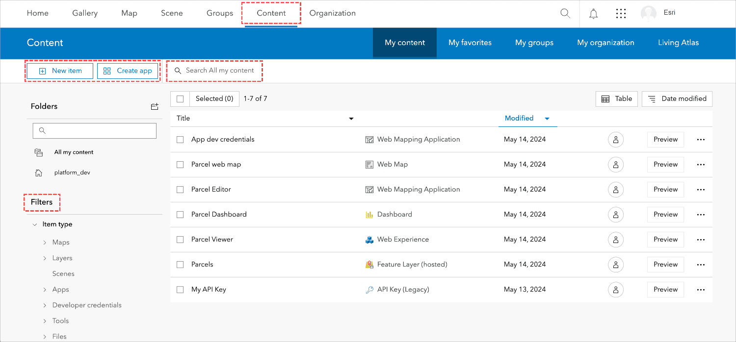 Content management tools | Documentation | Esri Developer