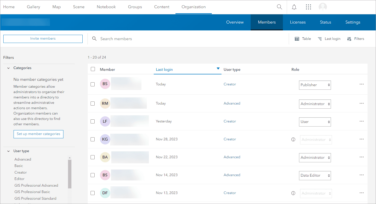 Manage users | Documentation | Esri Developer