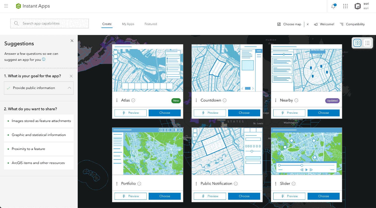 Types of mapping apps | Documentation | Esri Developer