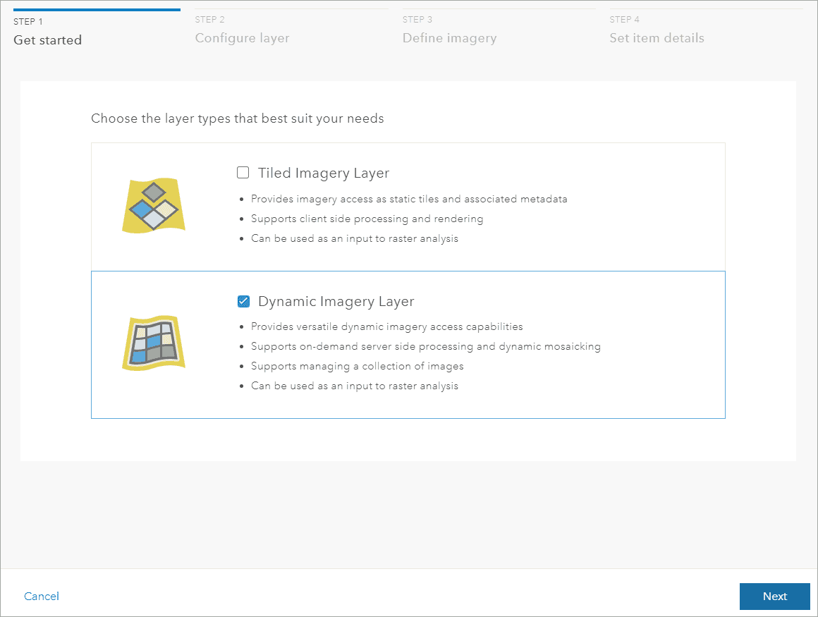 Tutorial: Create a dynamic imagery layer | Documentation | Esri Developer