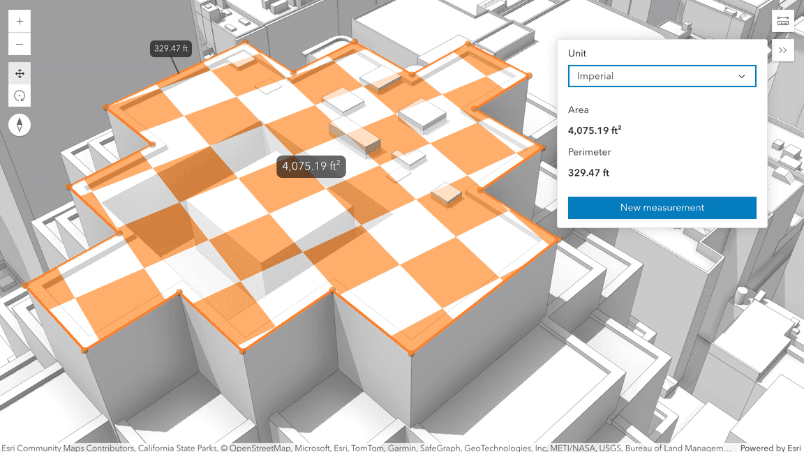 Measurement components in 3D | Sample Code | ArcGIS Maps SDK for JavaScript 4.33 | Esri Developer