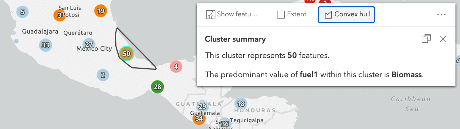 Clustering - query clusters | Sample Code | ArcGIS Maps SDK for JavaScript