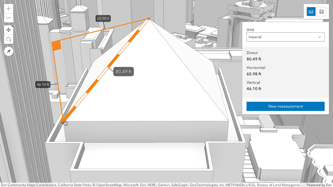 Measurement in 3D | Sample Code | ArcGIS Maps SDK for JavaScript