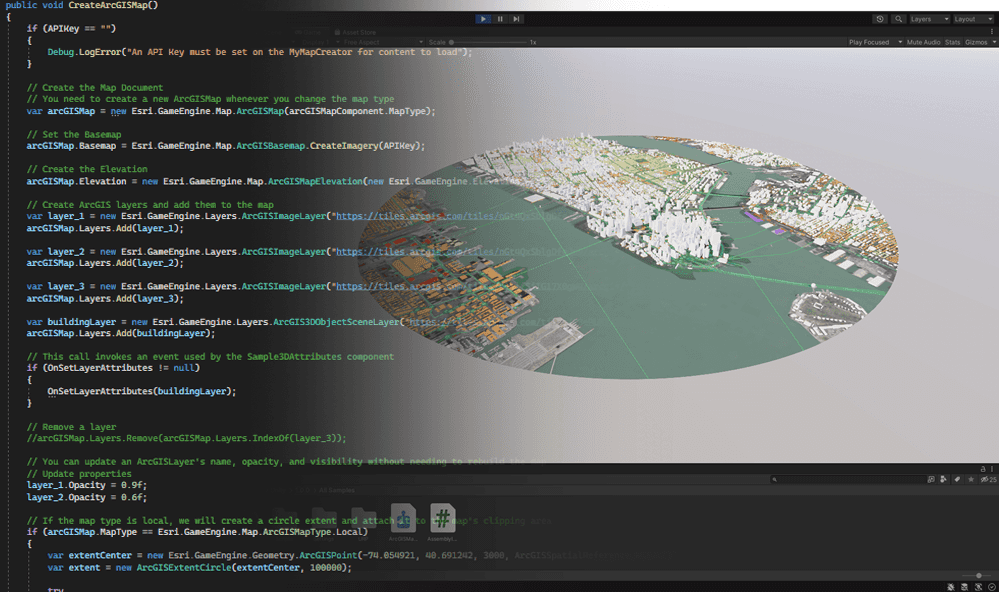 Display a map (C# API) | ArcGIS Maps SDK for Unity v1 | Esri Developer