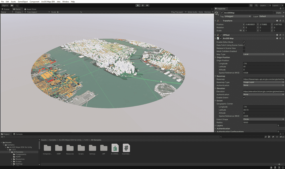 Display a map (Components) | ArcGIS Maps SDK for Unity v1 | Esri Developer