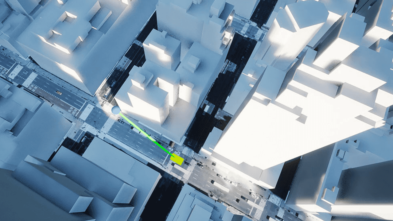 Determine the visibility for a line of sight | ArcGIS Maps SDK for Unreal Engine | Esri Developer